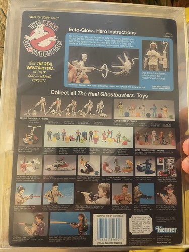 1991 SET 4 REAL GHOSTBUSTERS ECTO GLOW HEROES KENNER Afa Egon Peter ...