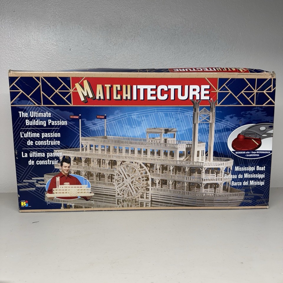 Matchitecture Mississippi River Boat Matchstick Model Wooden Kit Set ...