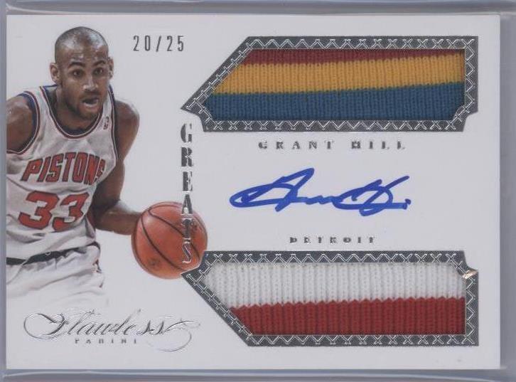 2013-14 Panini Flawless - Greats Dual Memorabilia Autograph Grant Hill ...