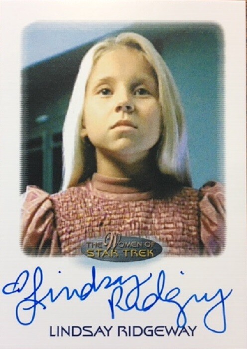 Lindsay Ridgeway Autograph in Voyager from Women of Star Trek Art and ...