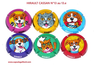 Série de 6 Capsules de champagne - HIRAULT CASSAN N°13 au 13.e | eBay