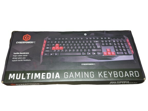 CyberPowerPC Multimedia Gaming Keyboard Black Red Wired USB color coded ...