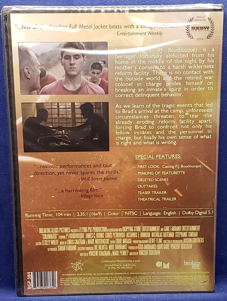 Coldwater (DVD, 2013, Gay Interest, NEW) P.J. Boudousqué, James C ...