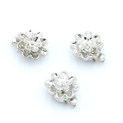 Box Closure Clasps Flower Single Strand Jewelry Crafting Findings ...