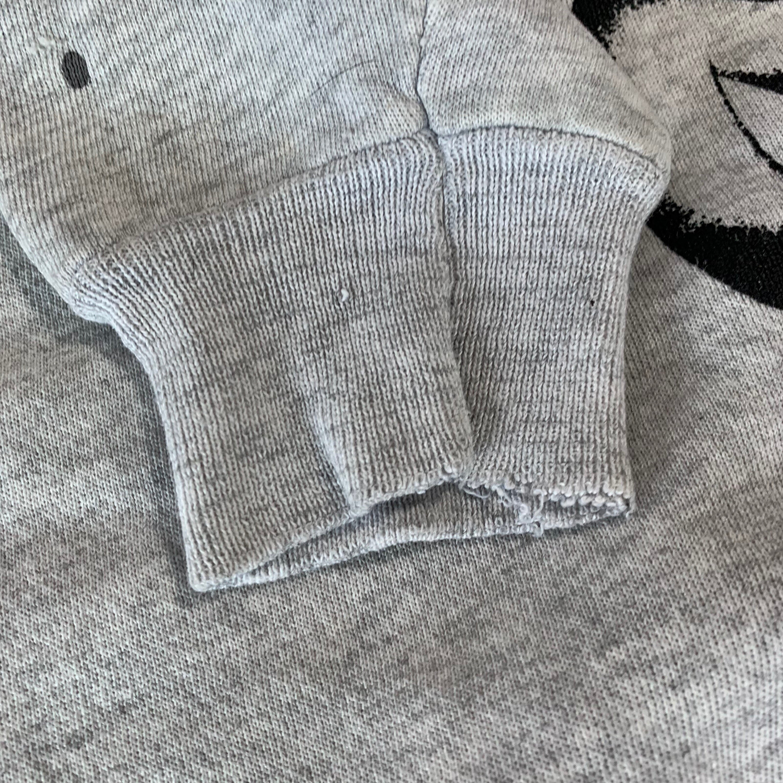 Vintage Mickey Mouse Prison Style Cartoon Gray Crewne… - Gem