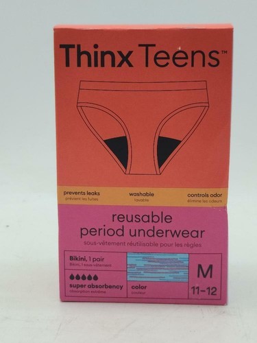 Thinx Teens Super Absorbency Cotton Bikini Period Underwear Medium Hologram 810112245448| eBay