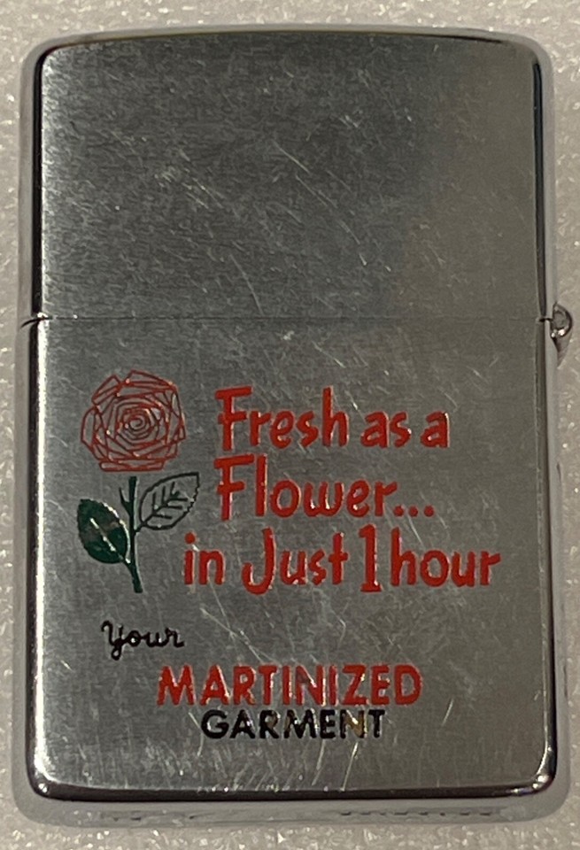Vtg D.S. 1968 Zippo "One Hour Martinizing Certifies the Most in Dry ...