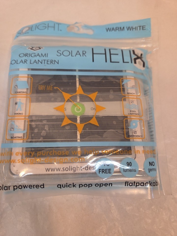 Solar Helix LED Solar Lanterns Light Survival Camping Hiking Packable ...