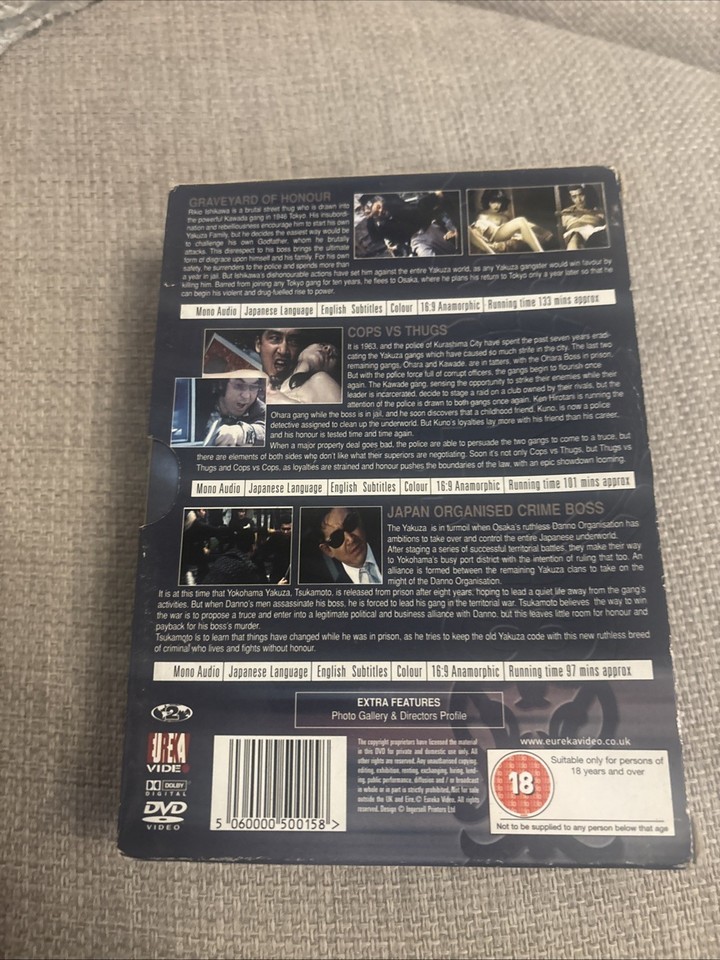 Yakuza Box Set (DVD, 2004) Graveyard Of Honour , Cops & Thugs , Japan ...