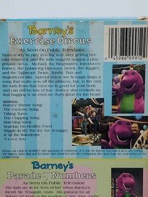 Barney's Exercise Circus & Parade Of Numbers | Grelly USA