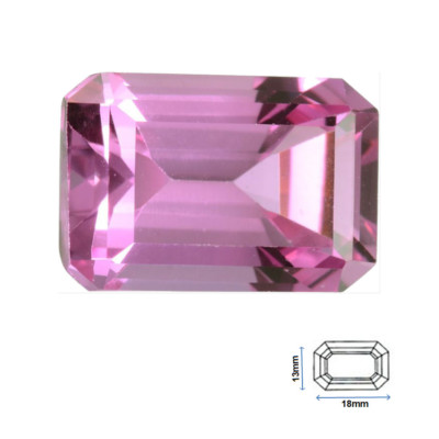 Octagon Shape Imitation Pink Faceted Loose Gemstone Sized 18x13 mm | eBay