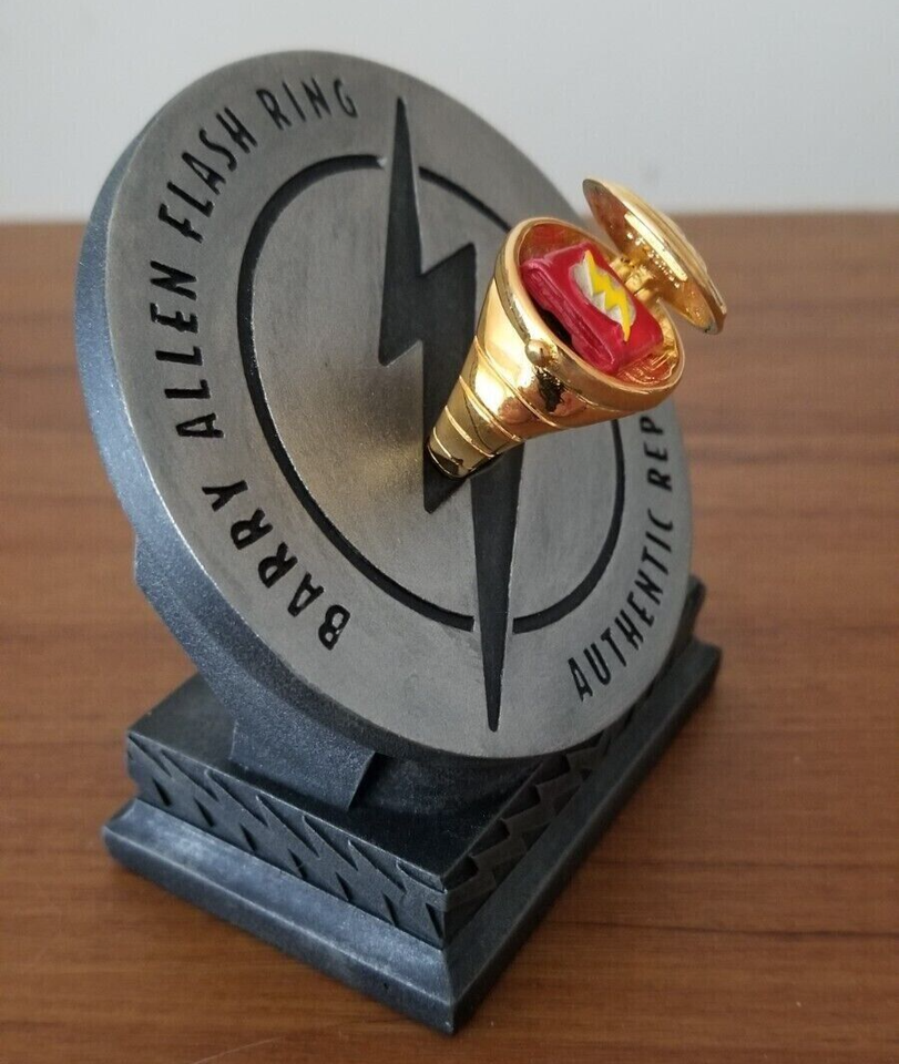 🔥DC COMICS THE FLASH 1999 MUSEUM BARRY ALLEN PROP LIFE REPLICA RING JLA ...