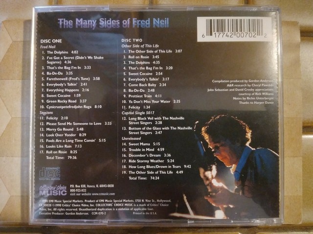 The Many Sides of Fred Neil by Fred Neil (CD, Aug-2000, 2 Discs ...