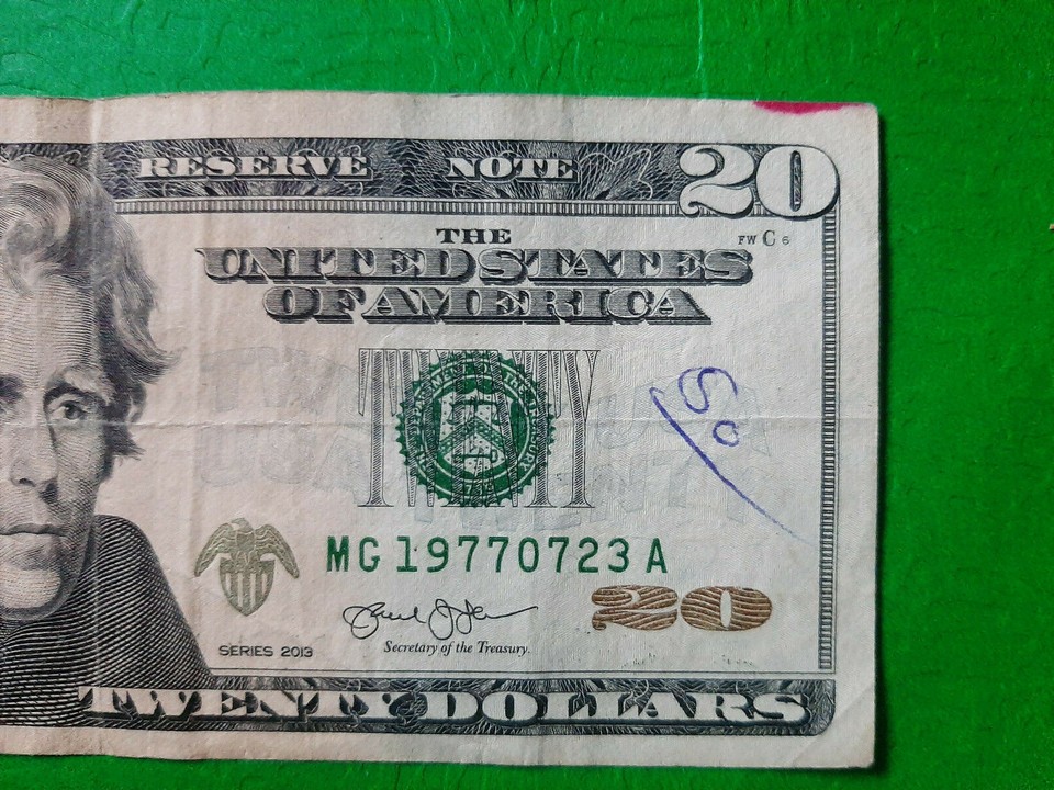 2013 $20 Birthday Note Twenty Dollar Bill UNIQUE NUMBER 19770723 | eBay