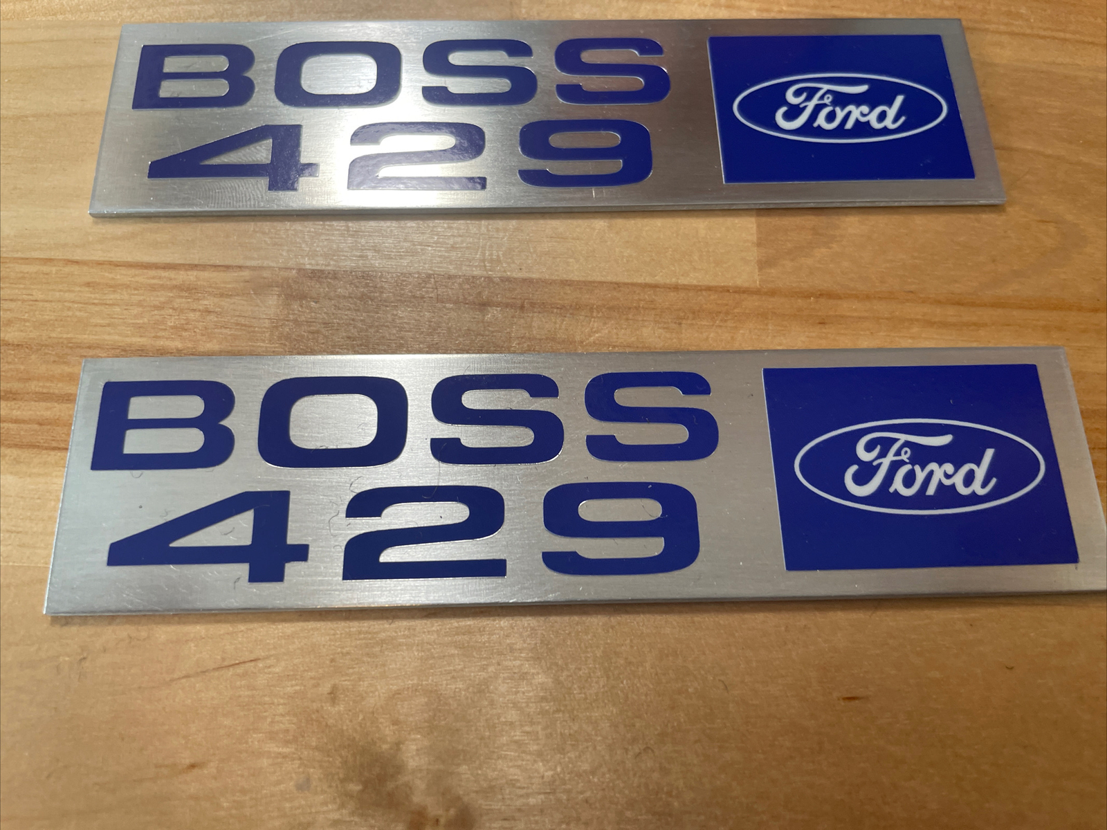 1969 1970 Boss 429 Mustang valve cover metal emblems! One new pair Of ...