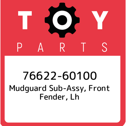 76622-60100 Toyota Mudguard sub-assy, front fender, lh 7662260100, New ...