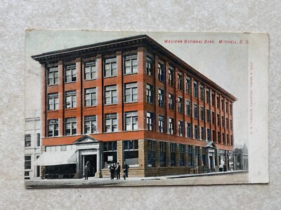 G1627 Postcard Western National Bank Mitchell SD South Dakota | eBay