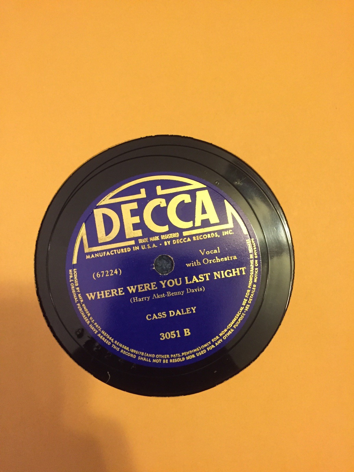 Cass Daley It's The Last Time I'll Fall In Love / Where Were You Last ...