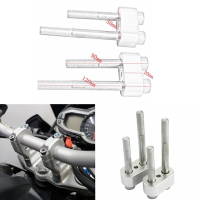 Chrome Handlebar Riser Mounting Clamp Adapter For Tiger 800 2011-2014 ...
