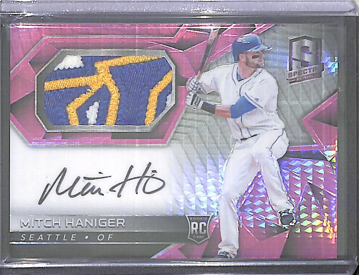2017 Panini Spectra Patch Autograph Prizm #11 Mitch Haniger No 26 of 49 ...
