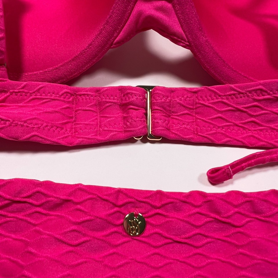 Victoria Secret 34B M SEXY TEE Push Up Bikini Top Bottom Set Textured ...