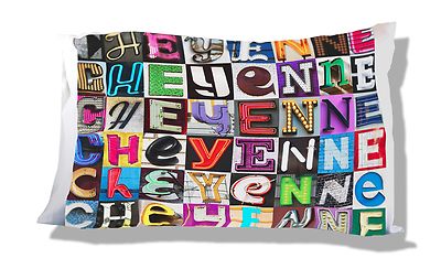 CHEYENNE Personalized Pillowcase featuring the name in photos of sign ...