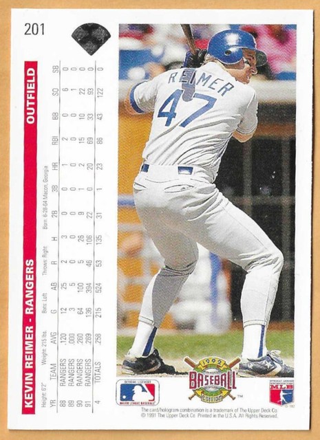 1992 Upper Deck - #201 Kevin Reimer for sale online | eBay