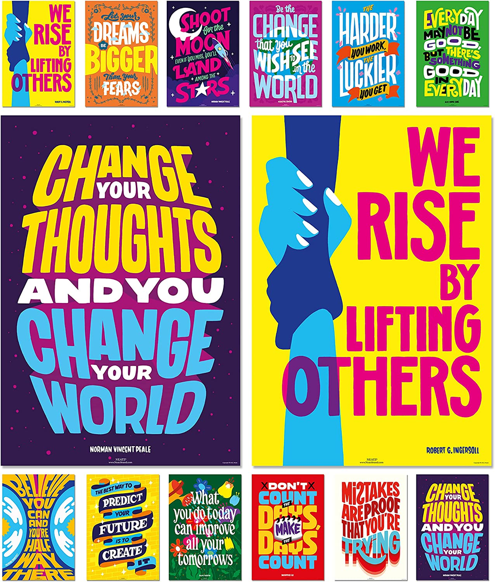 Mindset Posters Motivational, Growth Mindset Poster Boho Relax