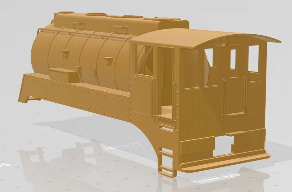 ALW HO scale Fireless Locomotive resin shell for Bachmann 0-6-0 Porter ...