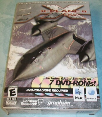 X-Plane 8 Deluxe - Flight Simulation (DVD-ROM, 8 Discs, Mac OSX) VGC ...