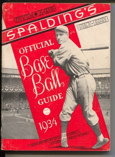 Spalding's Official Baseball Guide 1934-early historical baseball ...