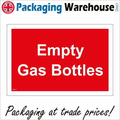 HA112 EMPTY GAS BOTTLES SIGN CAGES STORAGES CAMPING BBQ CALOR RECYCLE ...