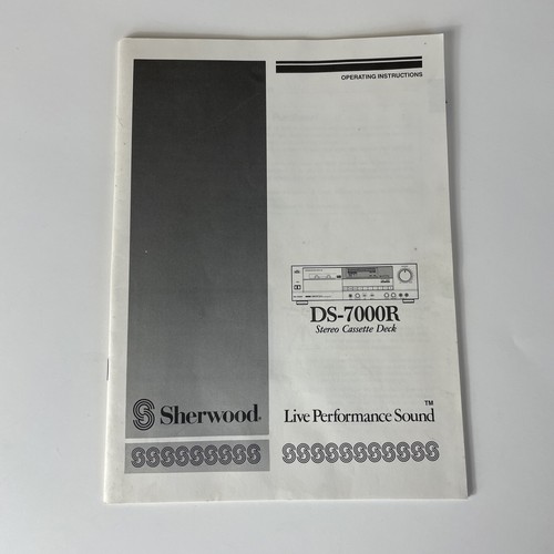 SHERWOOD DS-7000R DS7000R Service Manual **ORIGINAL** | eBay