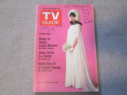 TV GUIDE 1968 November 9-15 Barbara Feldon Get Smart Bride James Garner ...