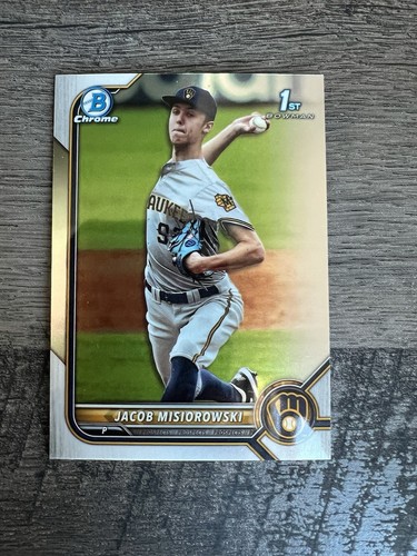 Jacob Misiorowski 2022 Bowman Draft #BDC-132 1st Chrome Milwaukee Brewers | eBay