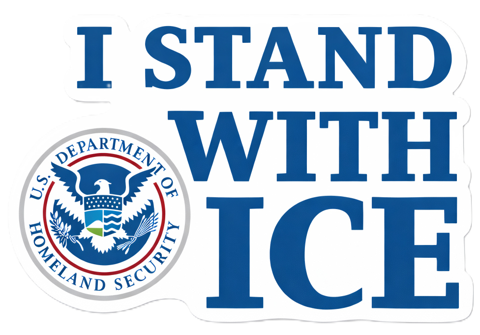 ICE IMMIGRATION - I Stand With ICE - Sticker - Decal - 4" Height | eBay