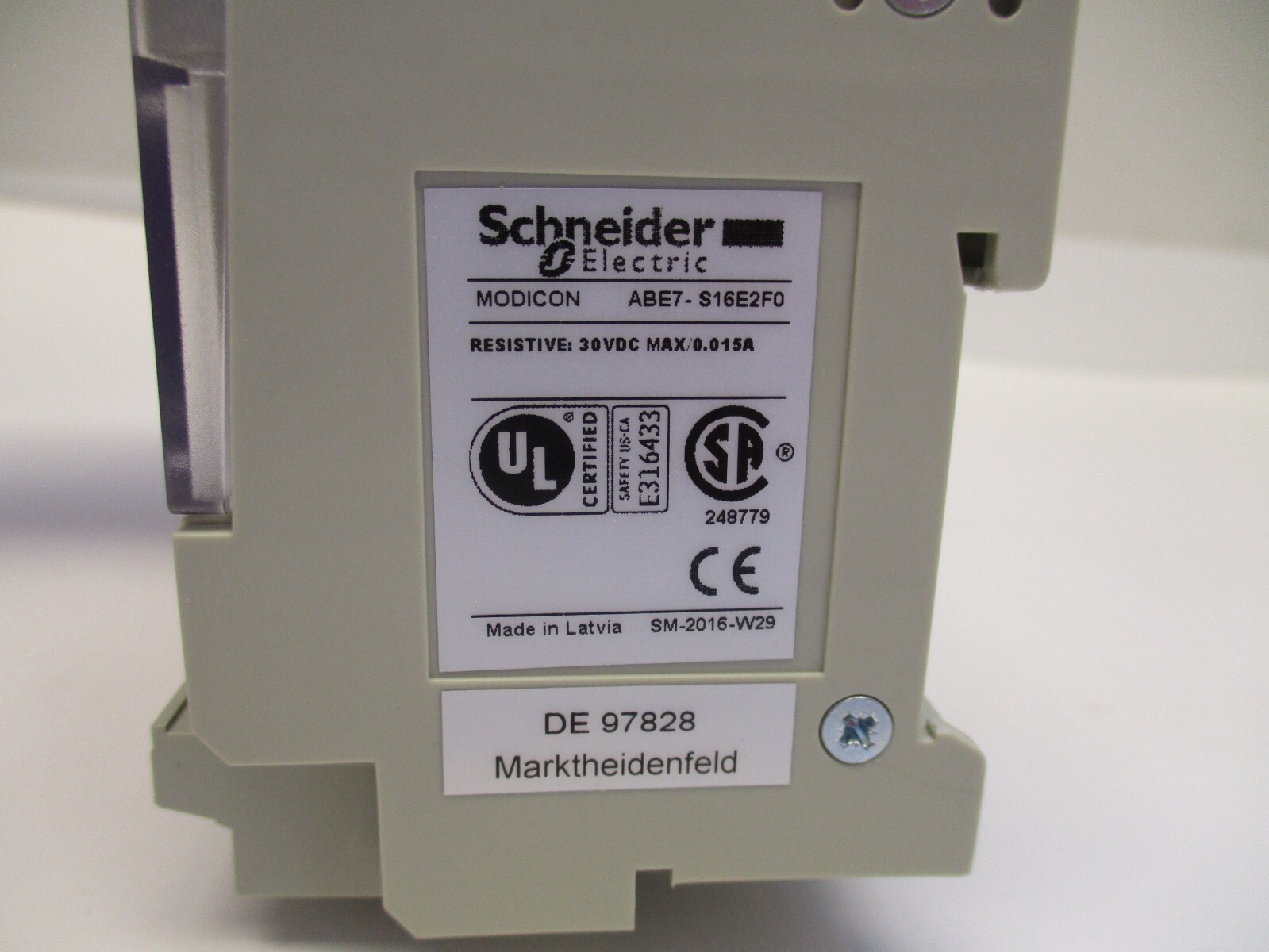 SCHNEIDER ELECTRIC 16 CHANNEL INPUT MODULE SOLID STATE 115VAC P/N ...