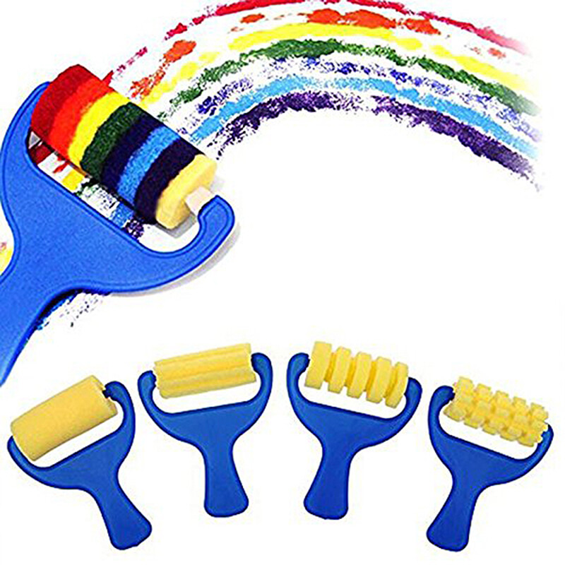 Set Von 4 StüCke Schwamm Farbroller Pinsel DIY Kinder Pinsel Kid ...