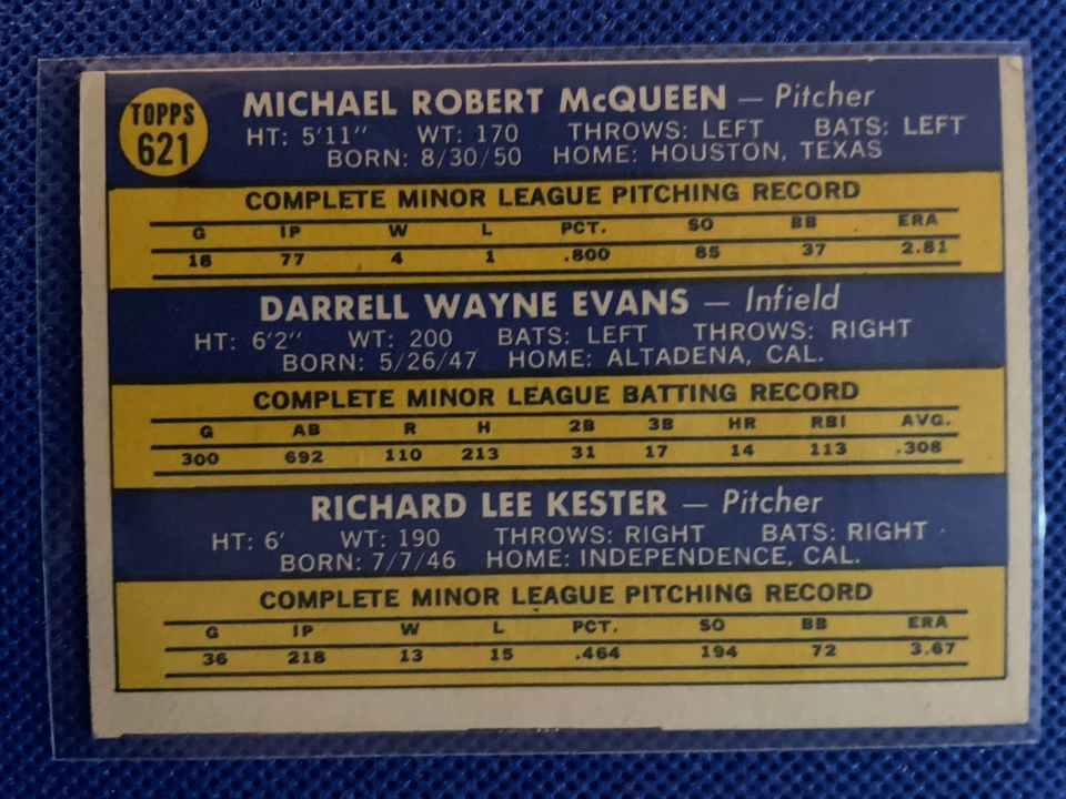 1970 TOPPS # 621 BRAVES ROOKIE STARS DARRELL EVANS | eBay