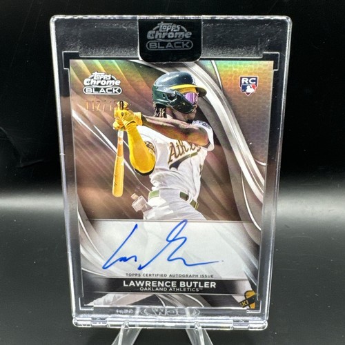 Lawrence Butler 2024 Topps Chrome Black Refractor RC Rookie Auto /150 ...