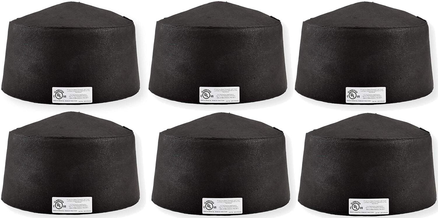 Tenmat FF109-300 One Hour UL Fire Rated Recessed Light Cover (Pack of 6 ...