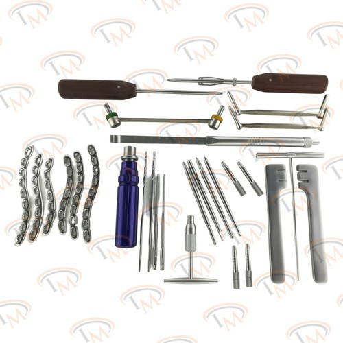 Clavicle S 3.5mm Locking SS Plate with LCP Instruments Set Orthopedic ...