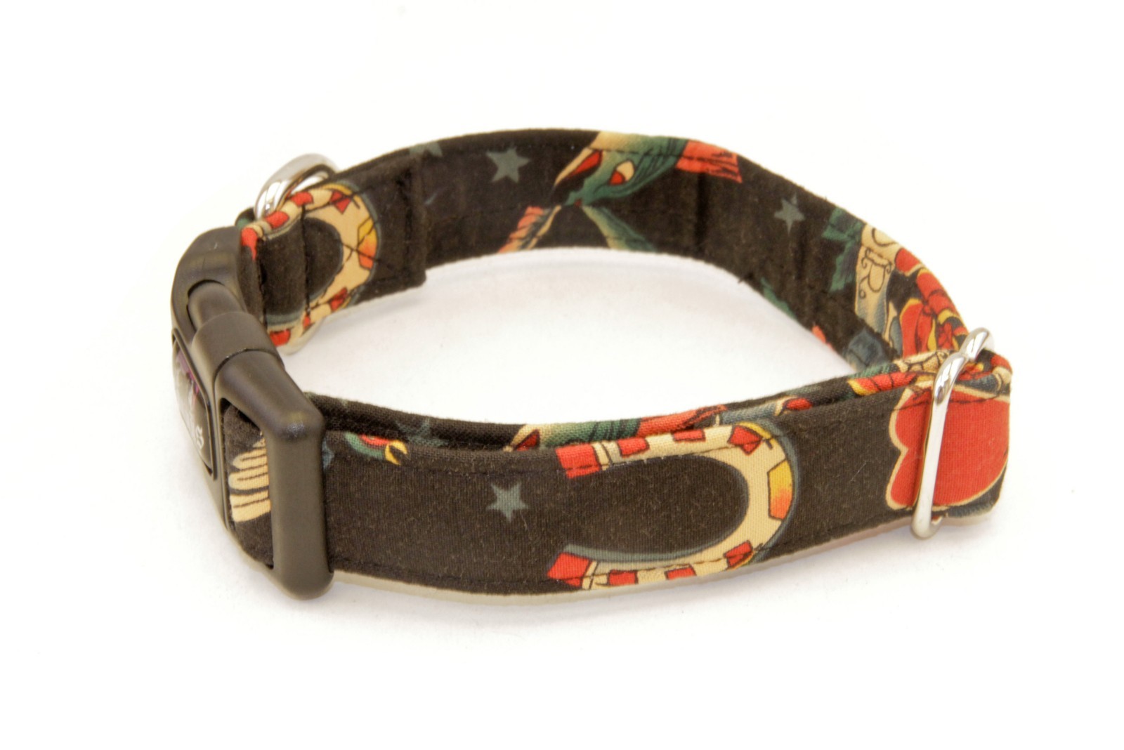 Dog Collar Horse Shoe Hearts Buckle & Martingale Caninus Collars | eBay