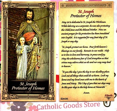 Saint St. Joseph Protector of Homes with Prayer - Paperstock Holy Card ...