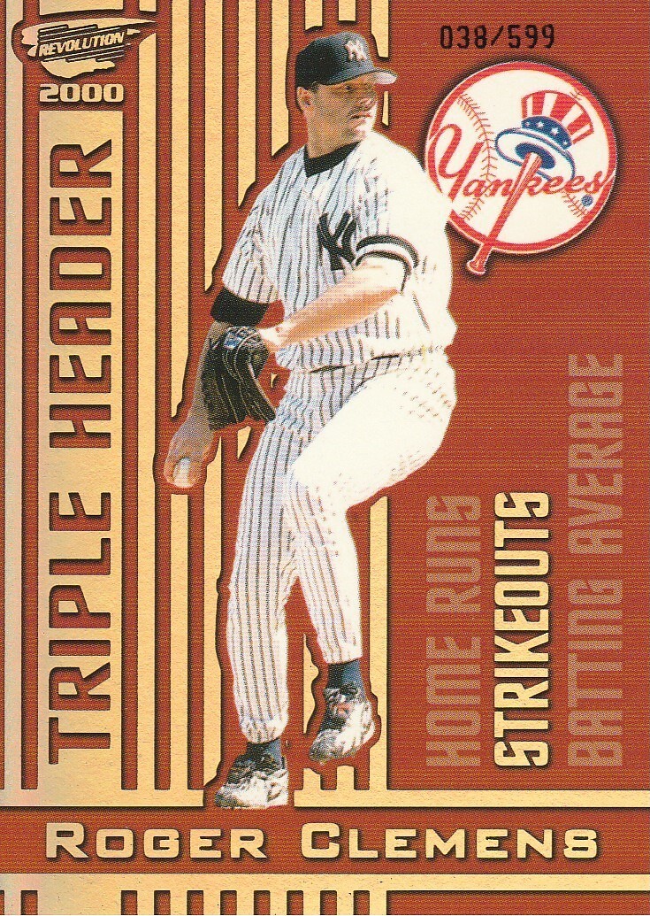 2000 Revolution Triple Header Holographic Gold #29 Roger Clemens/599 | eBay