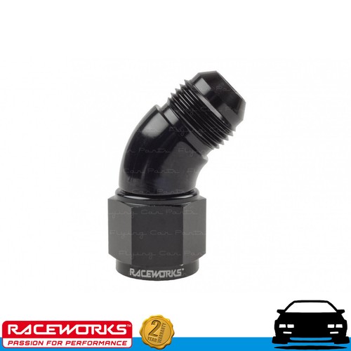 RACEWORKS Female to Male Swivel Elbow AN6 6AN 45deg Fuel Oil E85 Diesel ...