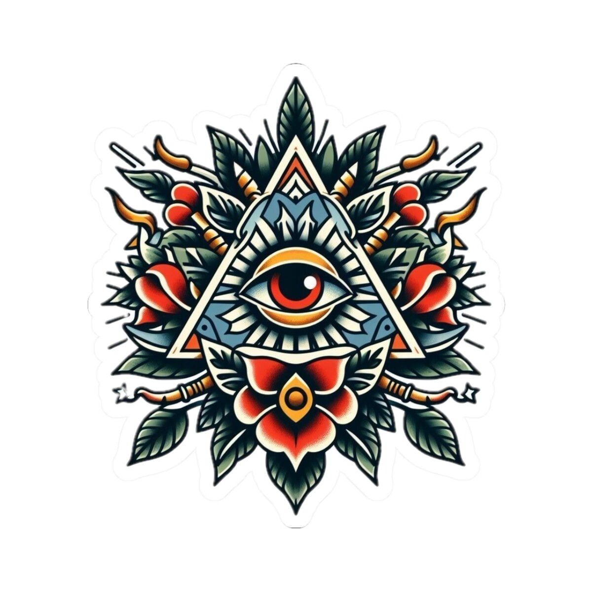 Traditional All Seeing Eye Tattoo Design