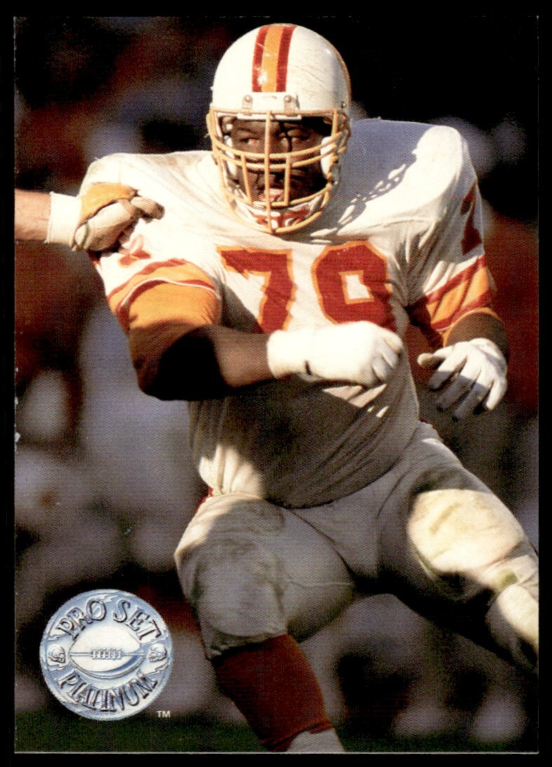 1991 Pro Set Platinum Football Card Reuben Davis A Tampa Bay Buccaneers ...
