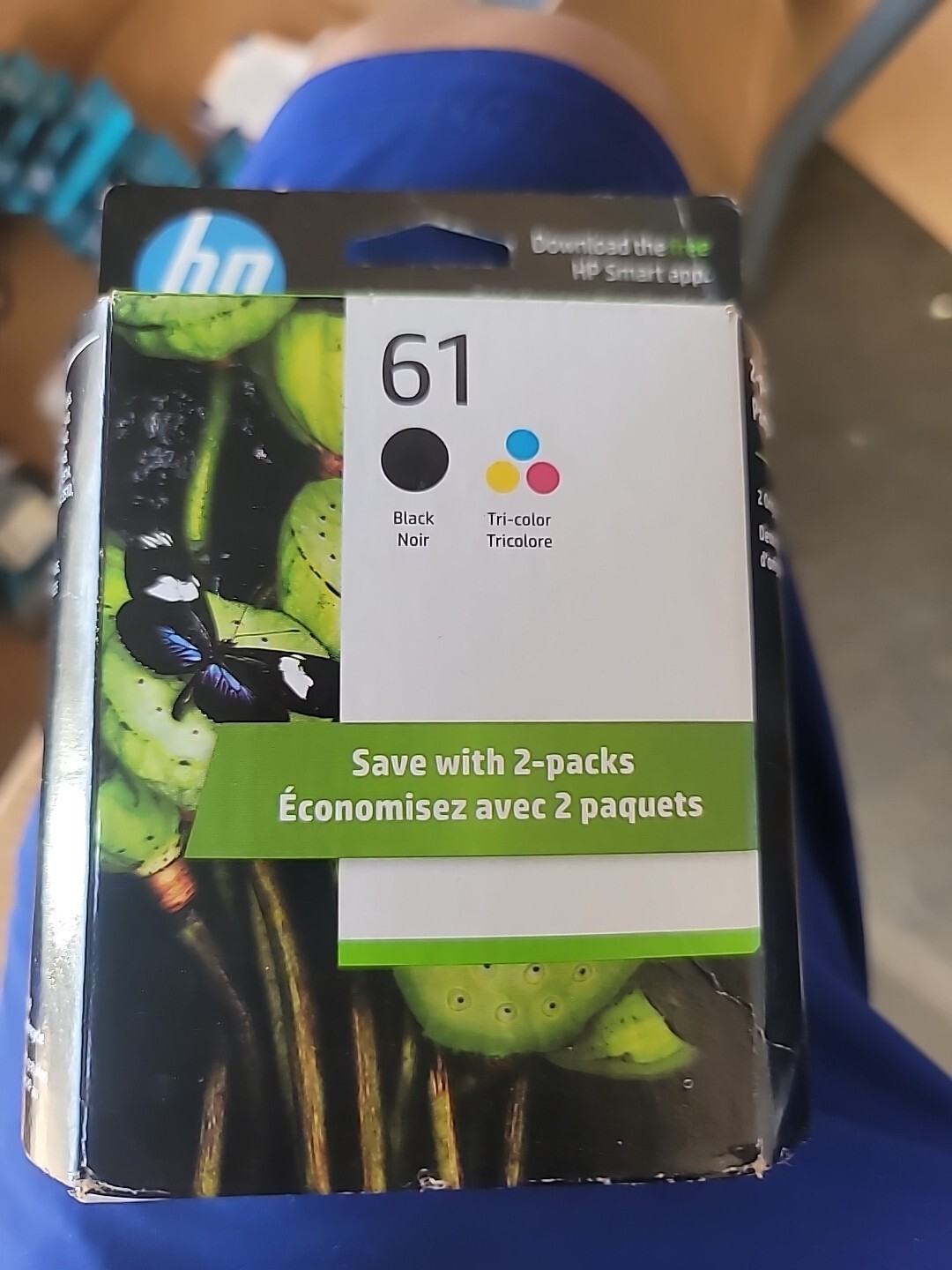 HP 61 Ink Cartridge, Combo Pack, Black and Tri Color Combo, 2 ...