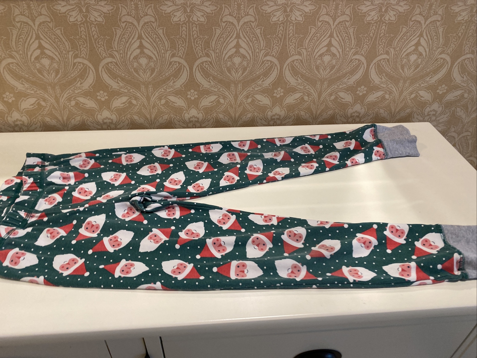 Mini Boden Size 9 Green/ Red/ White Christmas Santa Pajama Pants | eBay